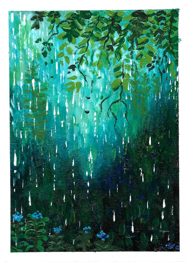 Tropical Rainforest - Impressionist Art Print - Instant Download - Etsy