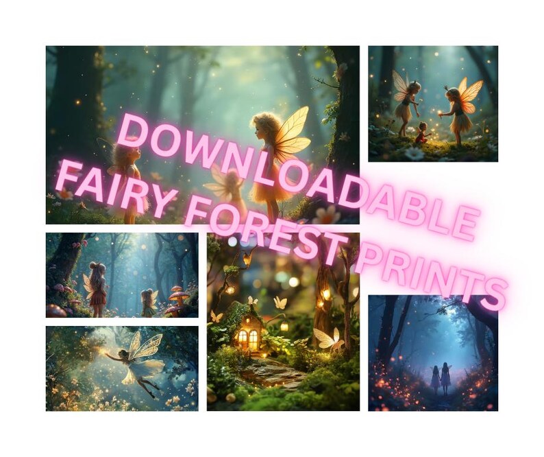 15 Enchanted Fairy Forest Prints. Fairy Stardust Lights. Downloadable ...