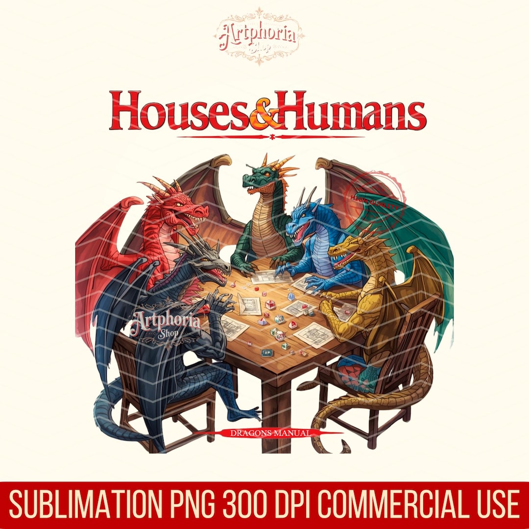 Houses & Humans Dnd Design, Dragons RPG PNG (digital Download) - Etsy