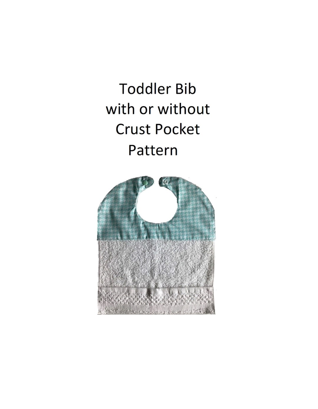 Toddler Bib With or Without Crust Pocket Pattern - Etsy