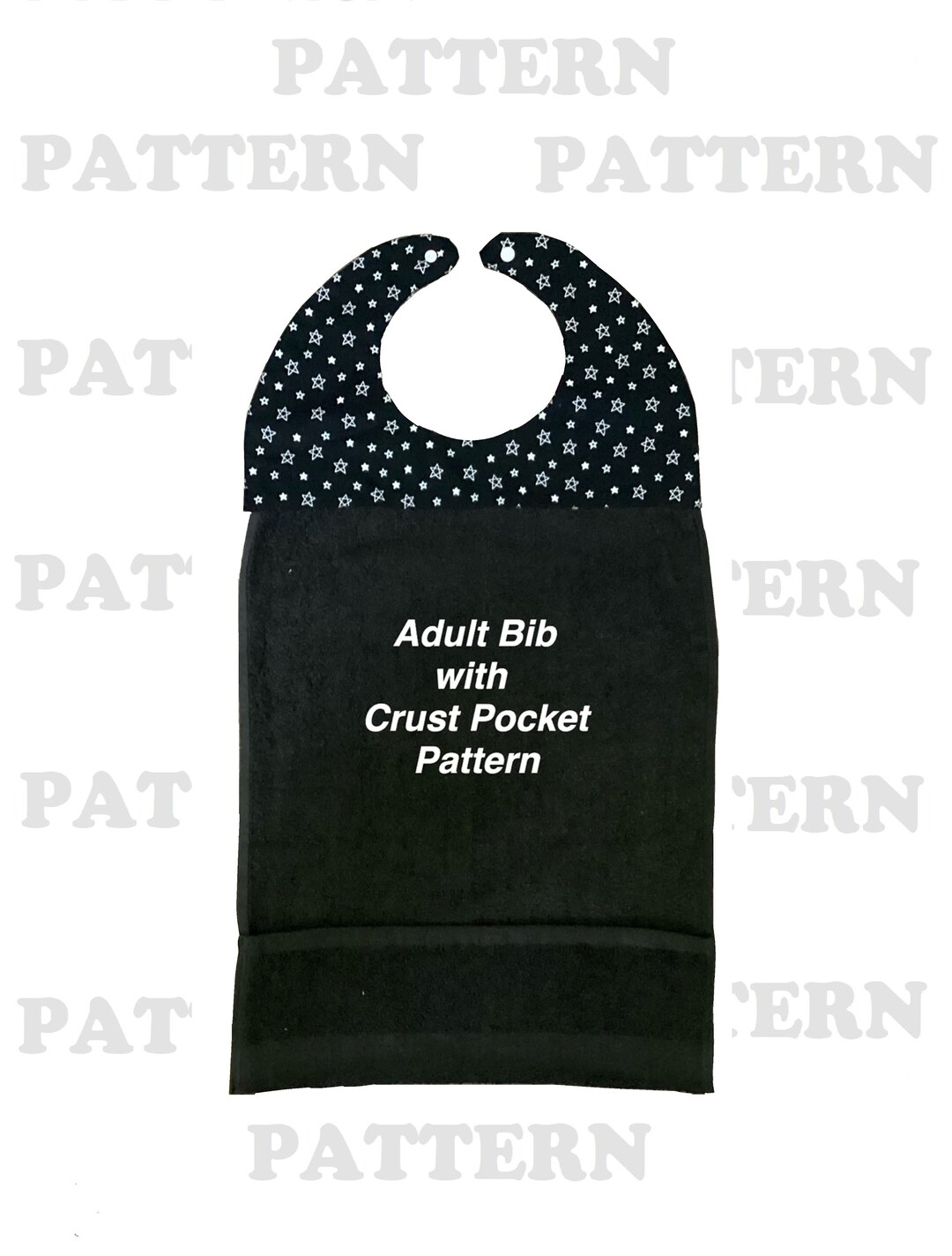 Adult Bib With Crust Pocket Pattern - Etsy