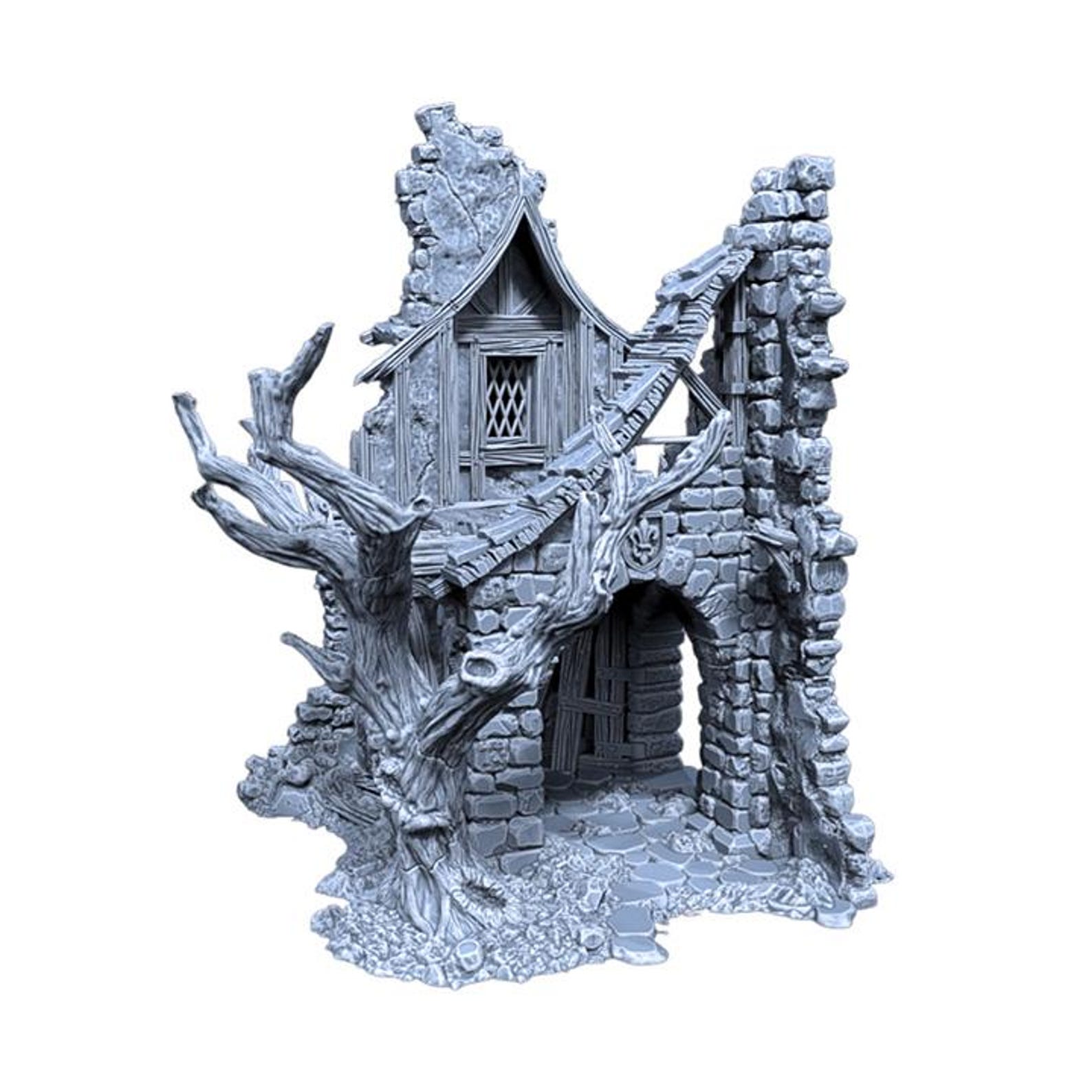 Cursed Ruined House | 3D Printed Fantasy Terrain for D&D and Skirmish ...