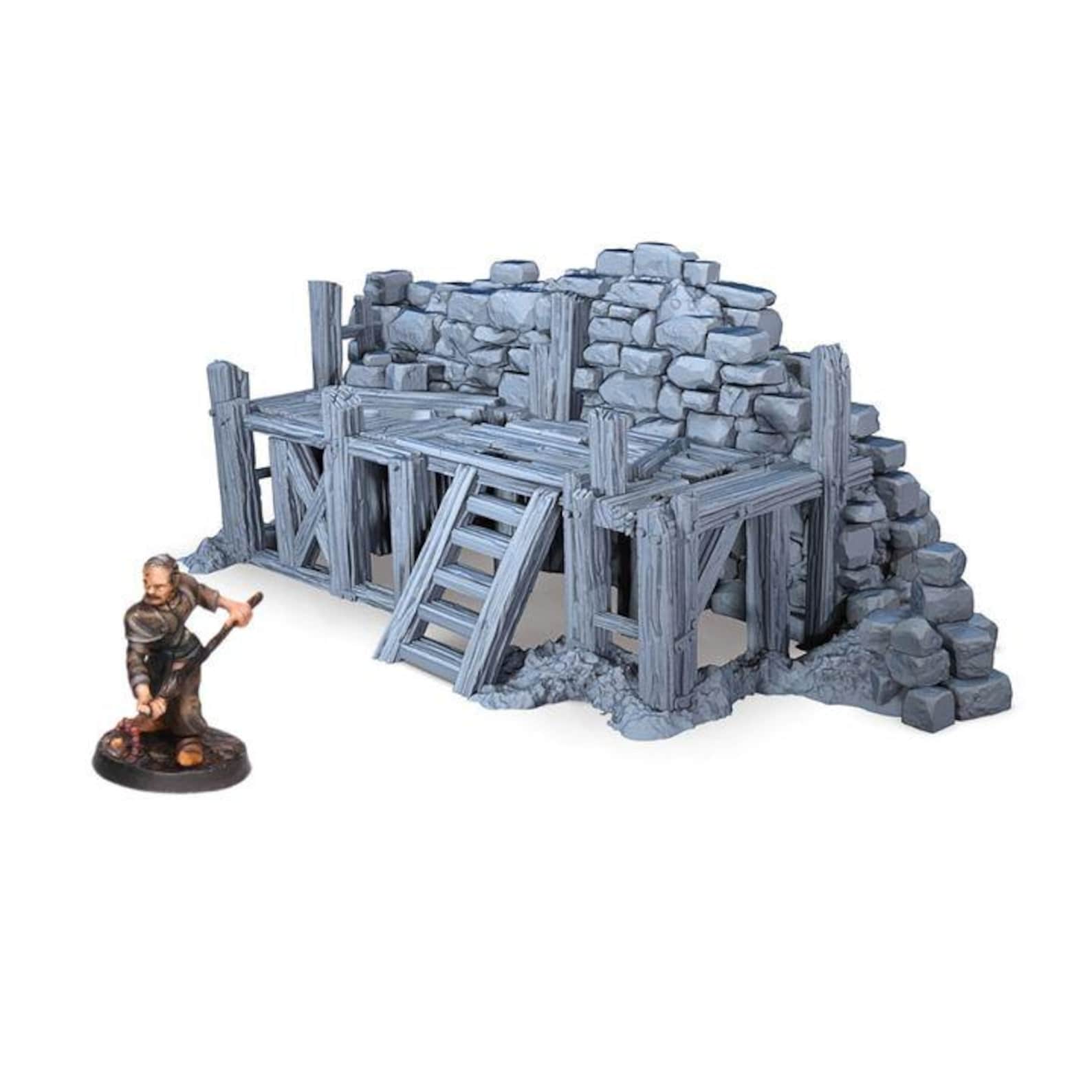 Ruined Wooden Platform | 3D Printed Scatter Terrain for D&D, Frostgrave ...