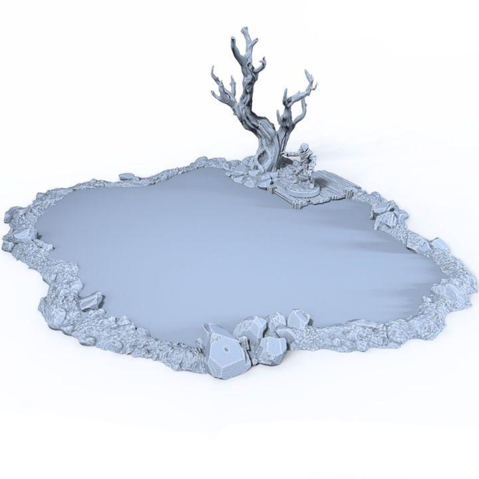 Lake Scatter Terrain | 28mm Tabletop Pond for D&D and Wargames - Etsy