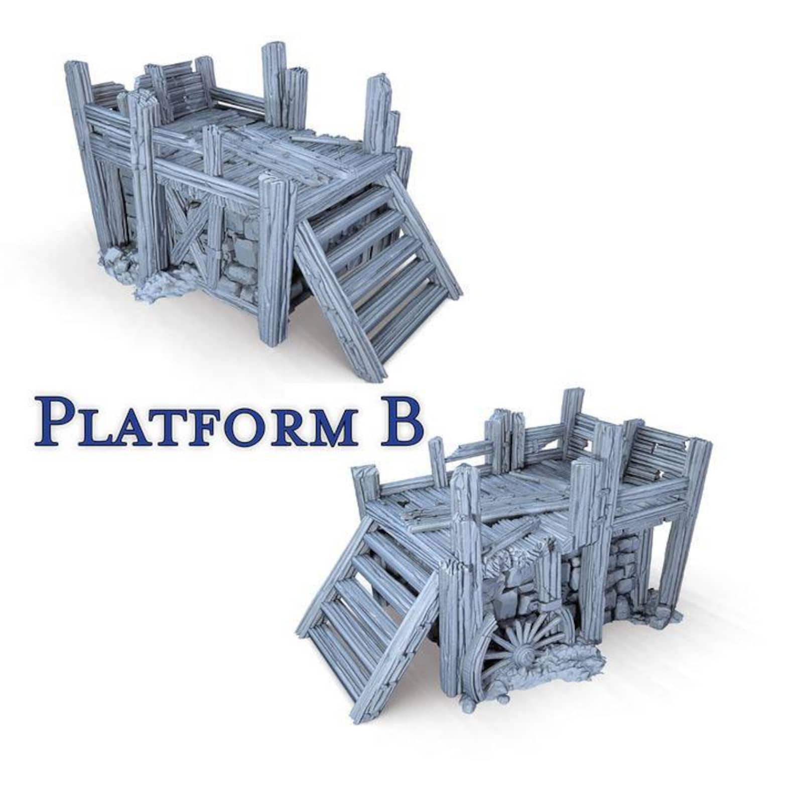 Small Ruined Platforms | 3D Printed Scatter Terrain for D&D, Frostgrave ...