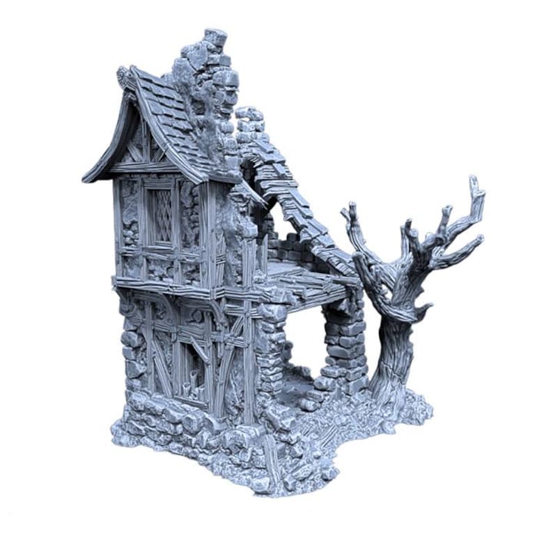 Cursed Ruined House | 3D Printed Fantasy Terrain for D&D and Skirmish ...