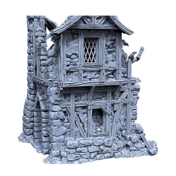 Cursed Ruined House | 3D Printed Fantasy Terrain for D&D and Skirmish ...