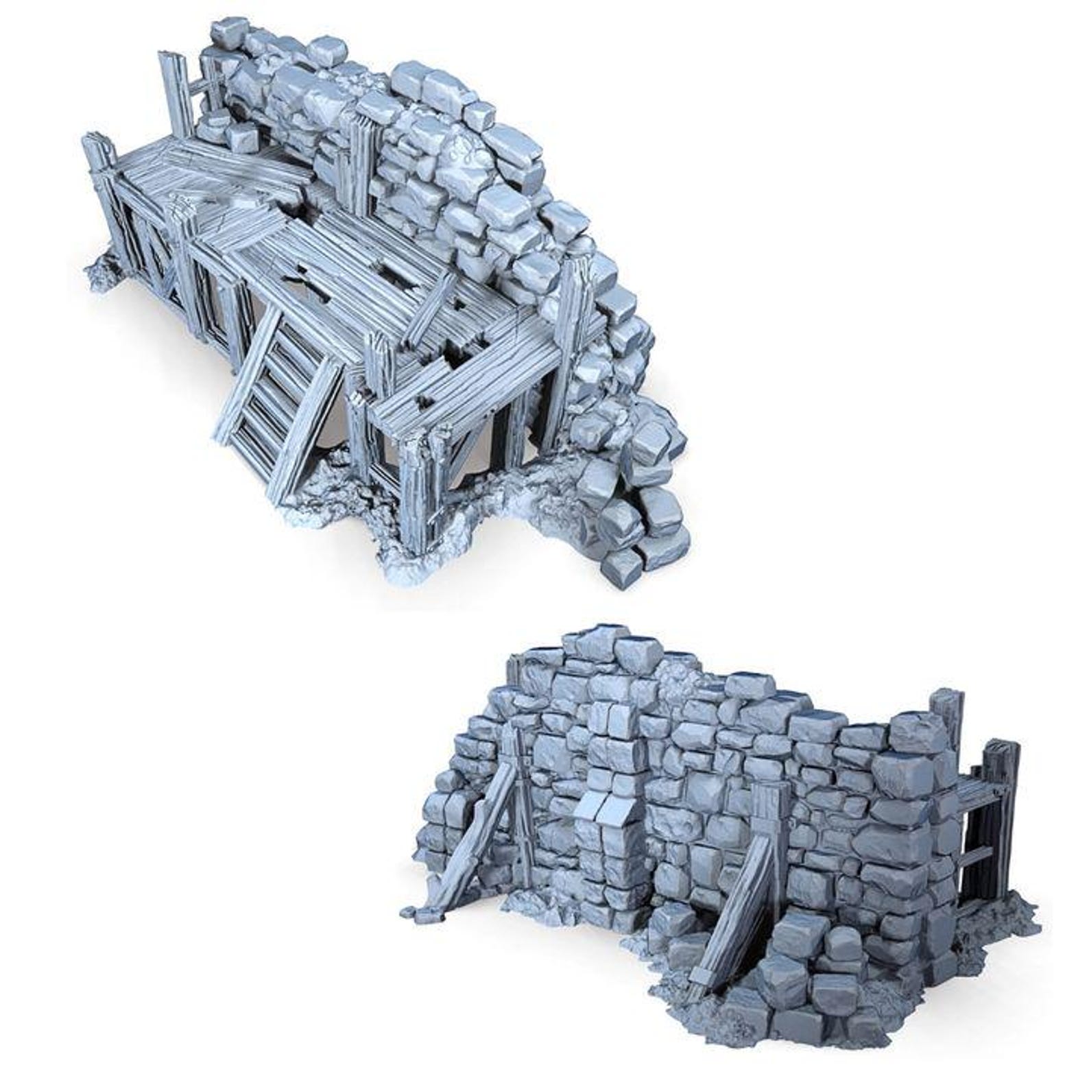 Ruined Wooden Platform | 3D Printed Scatter Terrain for D&D, Frostgrave ...