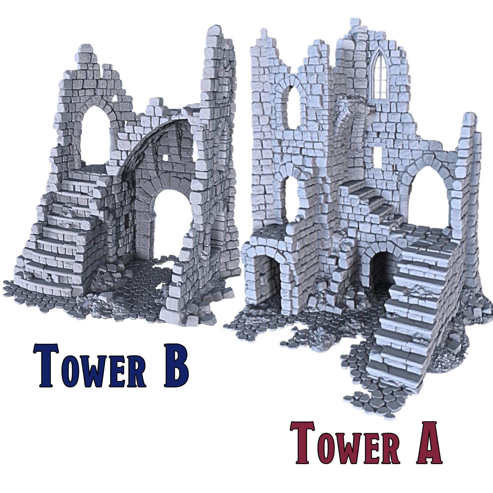 Stone Tower Ruins | 3D Printed Terrain for D&D, Mordheim, Pathfinder ...