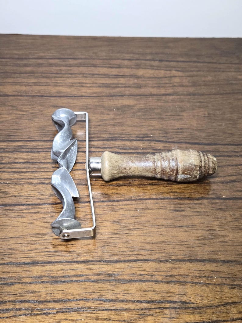 Vintage Metal Monopol Auro Pastry Dough Cutter With Wooden Handle ...