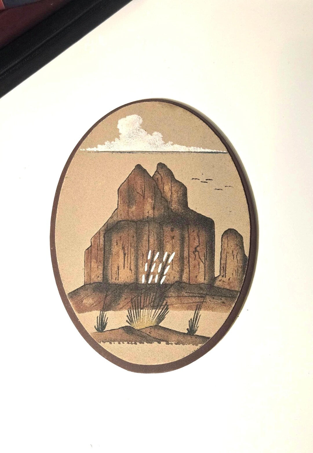 Navajo Arizona Desert Sand Painting by Virginia Tsosie - Etsy