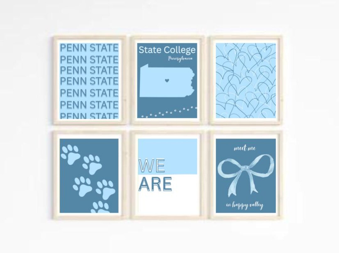 Penn State Prints: Customizable College Dorm Wall Art (digital Download ...