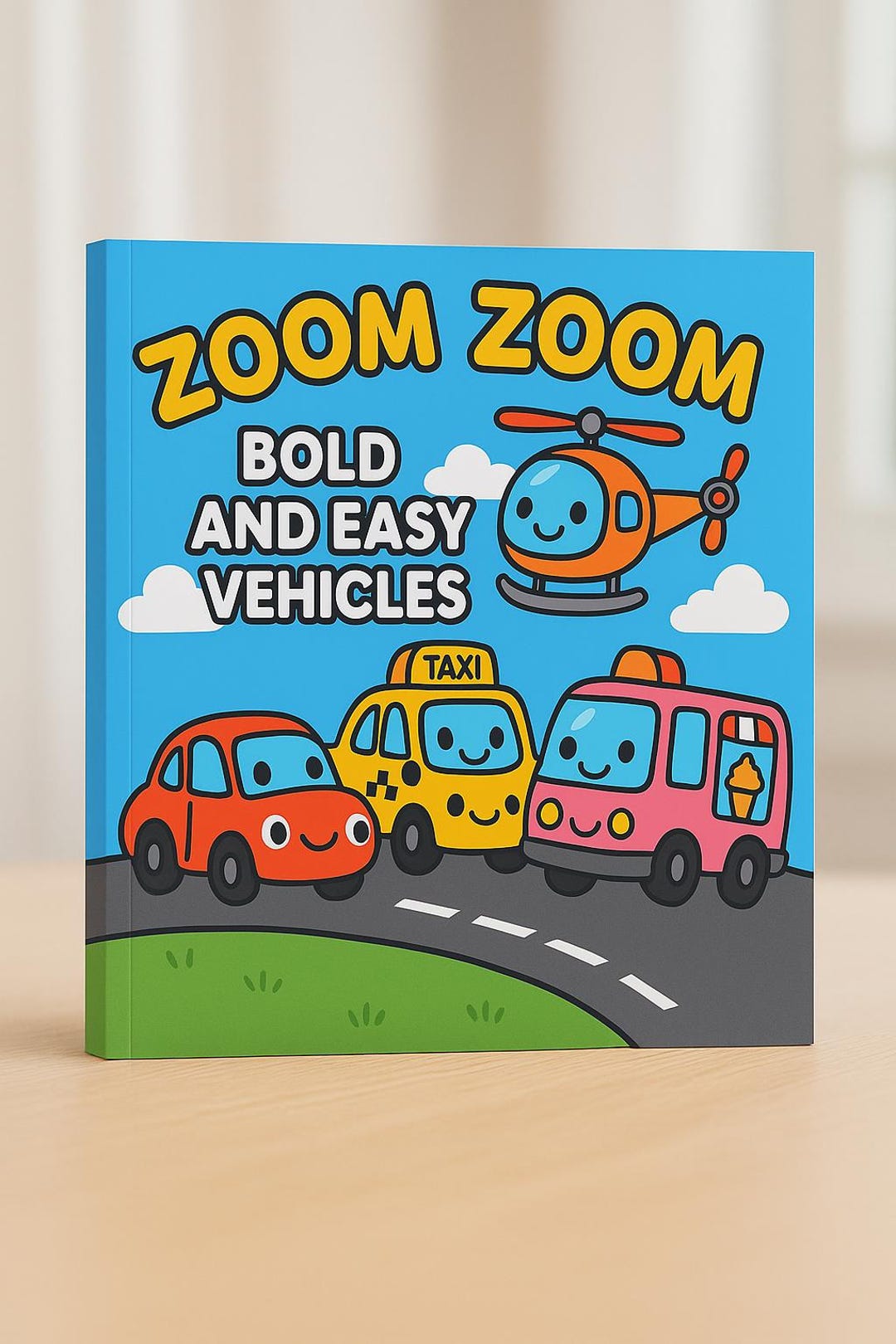 Zoom Zoom Coloring Book – Bold and Easy Vehicle Pages for Kids ...