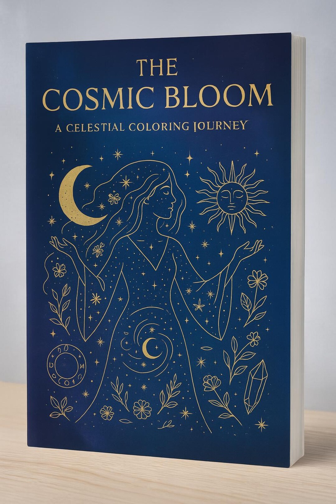The Cosmic Bloom – Celestial Coloring Pages for Adults - Etsy