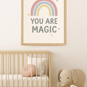 You Are Magic Print: Boho Rainbow Nursery Art (digital Download) - Etsy