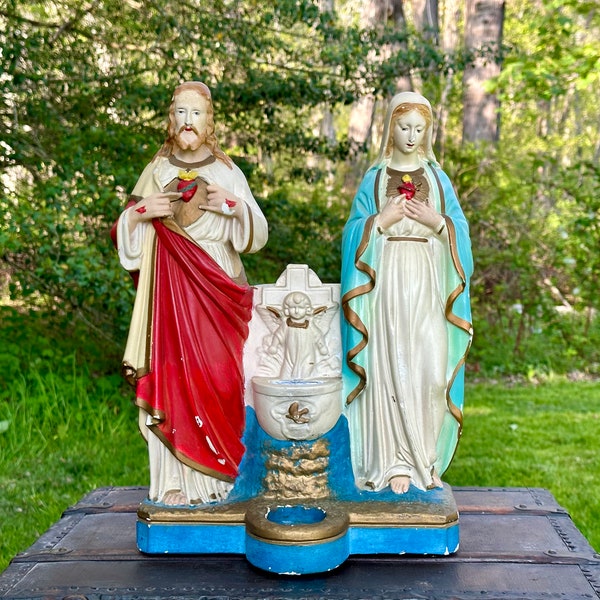 Chalkware Jesus Lamp - Etsy