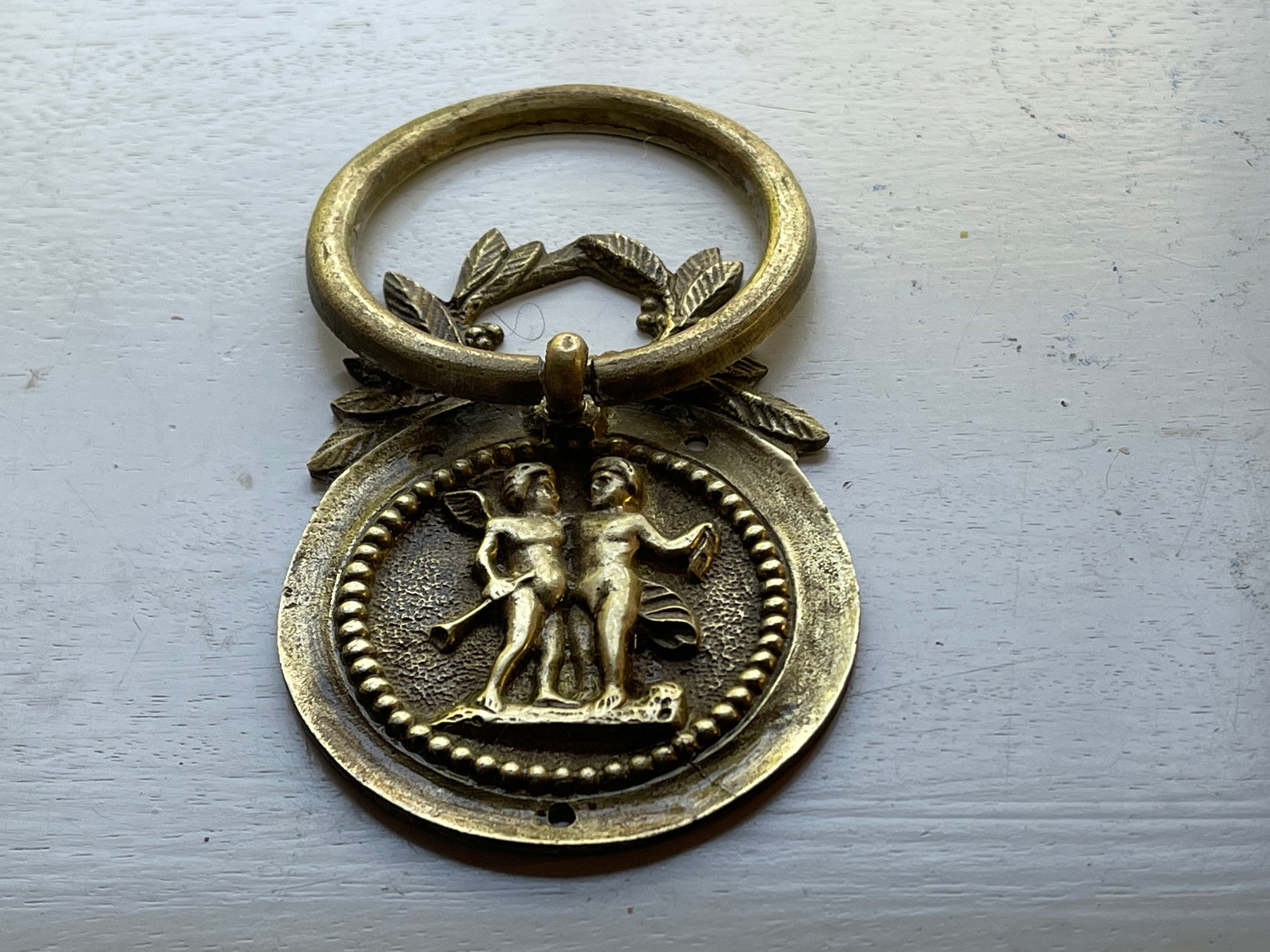 Antique Victorian Brass Door Knocker Ornate Brass Knocker Etsy