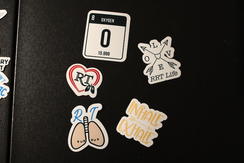 Respiratory Therapist Vinyl Stickers – RT Humor Decals, 20-piece Glossy ...