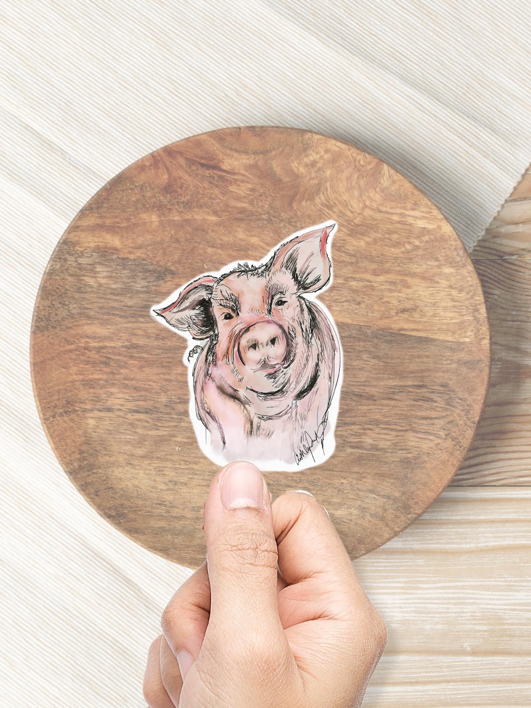 Pig Sticker Cute Farm Animal Gift Animal Farm Sticker Cheap Gift for ...