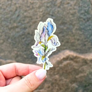 Iris Flower Sticker - Waterproof Physical Sticker - Etsy
