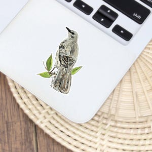 Mockingbird Vinyl Sticker, Original Art Stickers, Animal Sticker ...