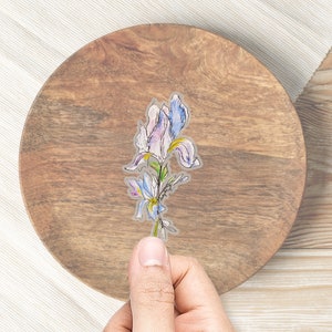 Iris Flower Sticker - Waterproof Physical Sticker - Etsy