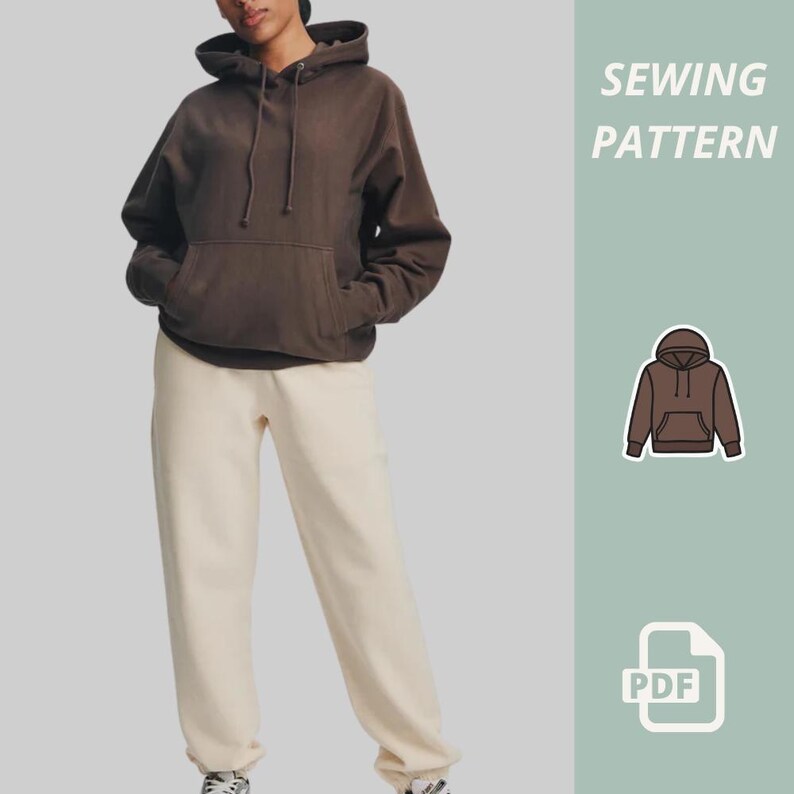 Relaxed Hoodie Light Sewing Pattern – Oversized Hoodie PDF, Layered ...