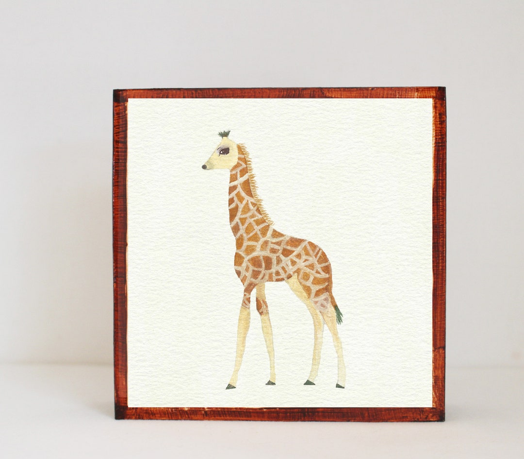 Giraffe, Zoo Animals Safari Nursery Art, Jungle Nursery Art Baby Boy ...