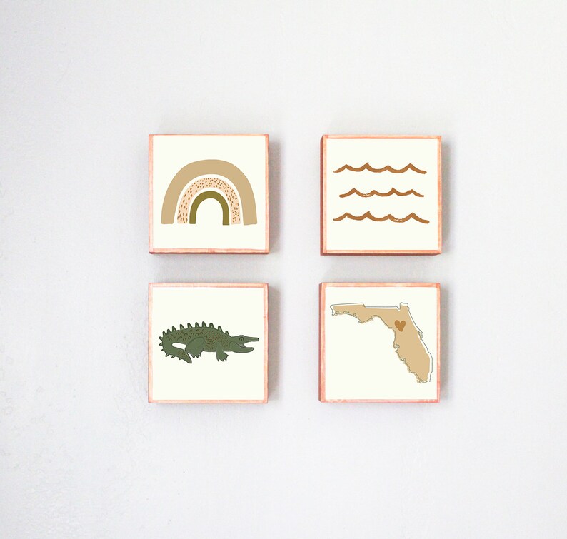 Boho Tropical Florida State Nursery Prints Nursery Decor Boho Beach Art ...