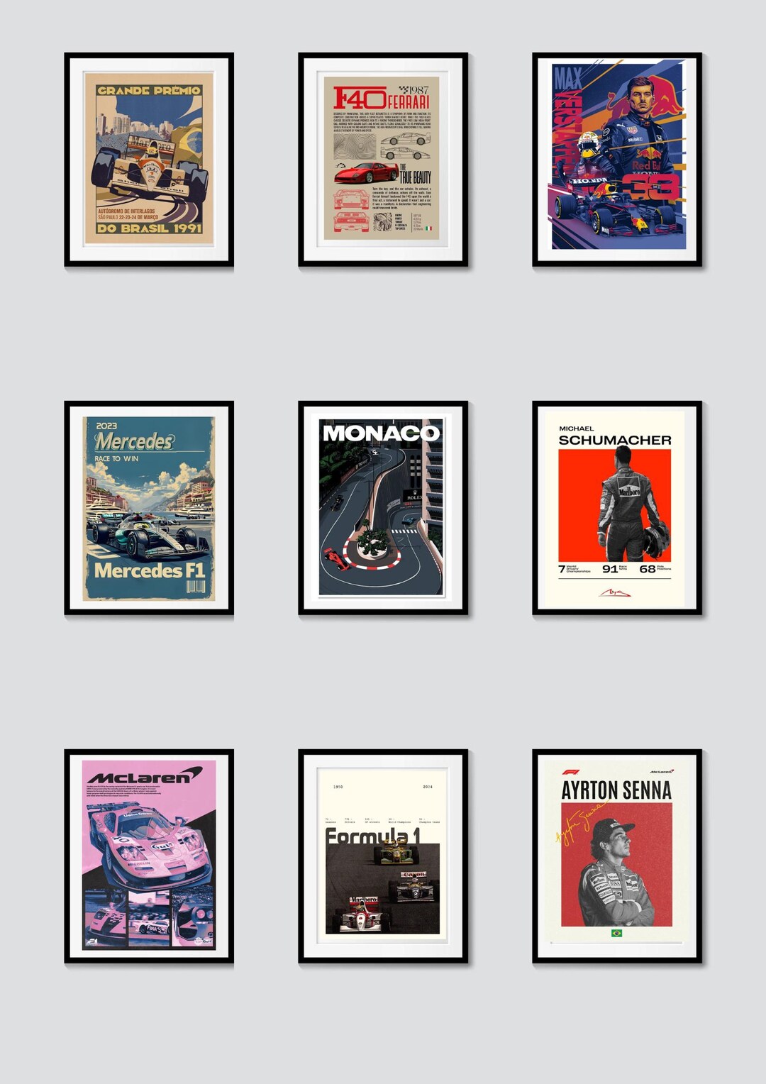 Formula 1 Digital Poster | Printable F1 Wall Art | Racing Decor | F1 ...