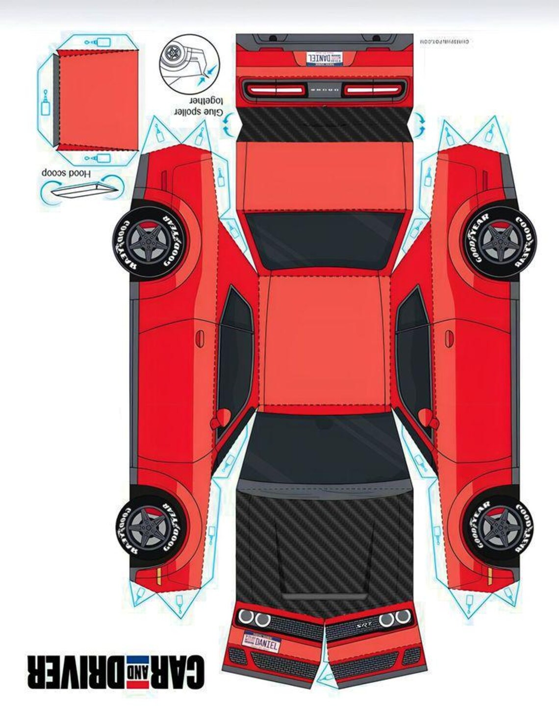 Digital Papercraft Car Template – Nissan Skyline R34, Mustang GT ...