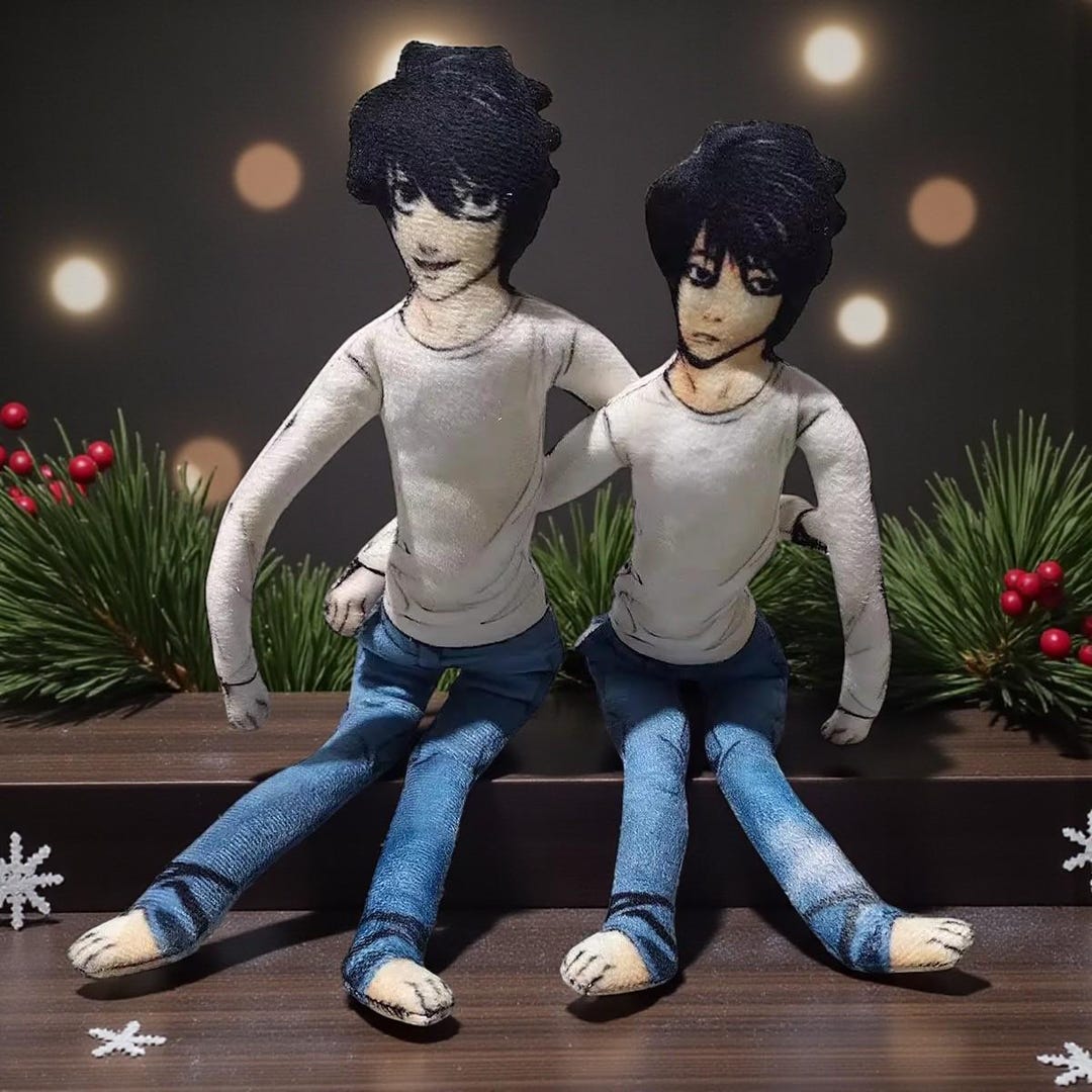 Anime Death Note L·lawliet Plush Doll 28cm – Cosplay Soft Stuffed Anime ...