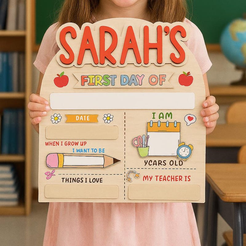 Recuerdo del primer día de clases - Etsy España