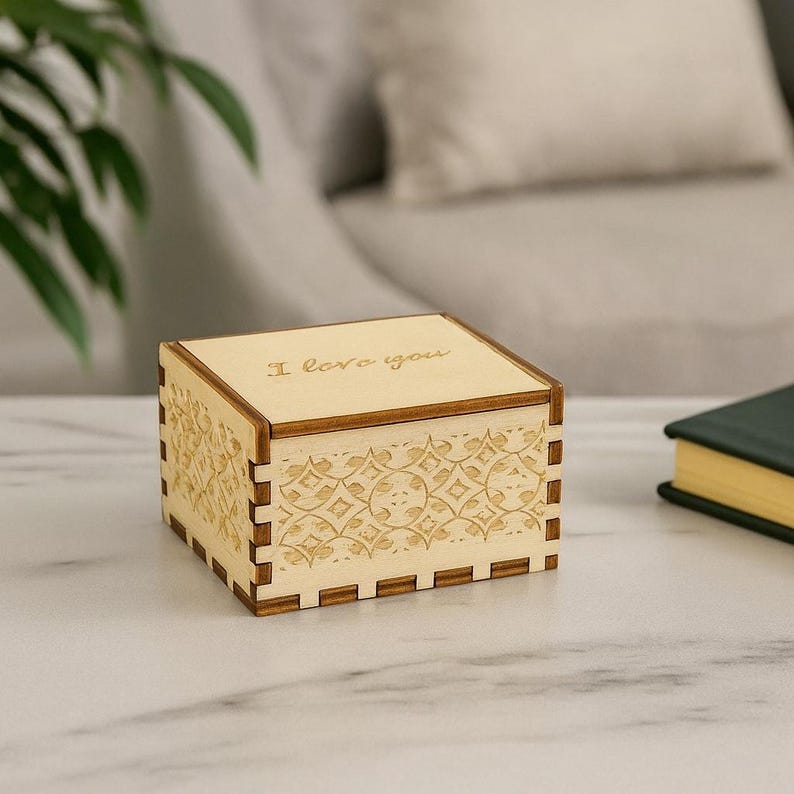 Personalized Wooden Music Box: Custom Song, Photo, and Text - Etsy