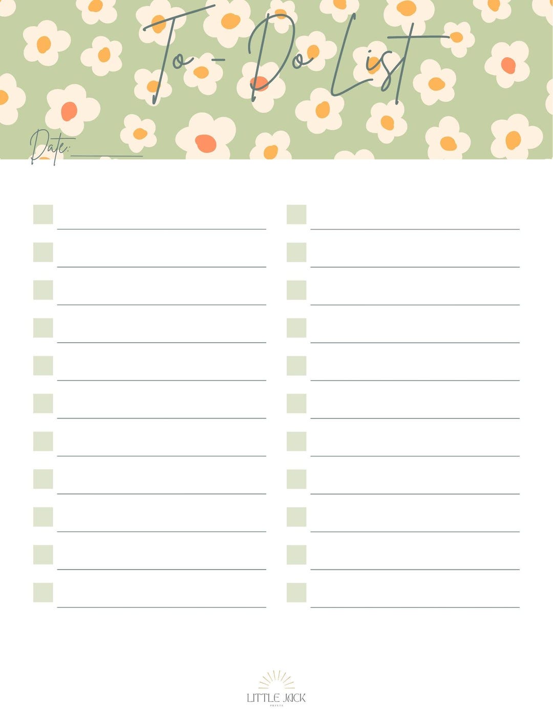 To Do List Printable PDF | Aesthetic Checklist Planner Page | Digital ...