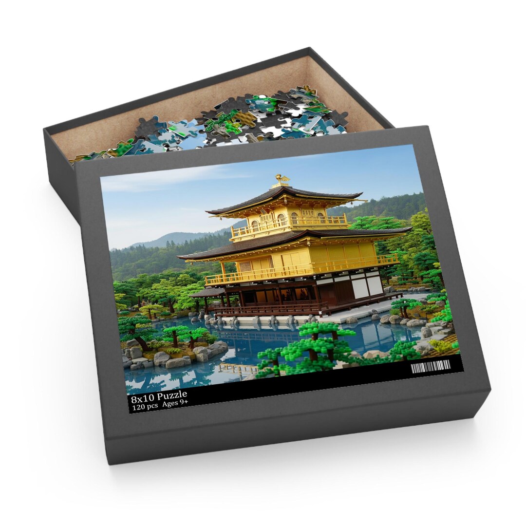Brick-built Kinkaku-ji: Golden Pavilion Jigsaw Puzzle, 120-piece, 252 ...