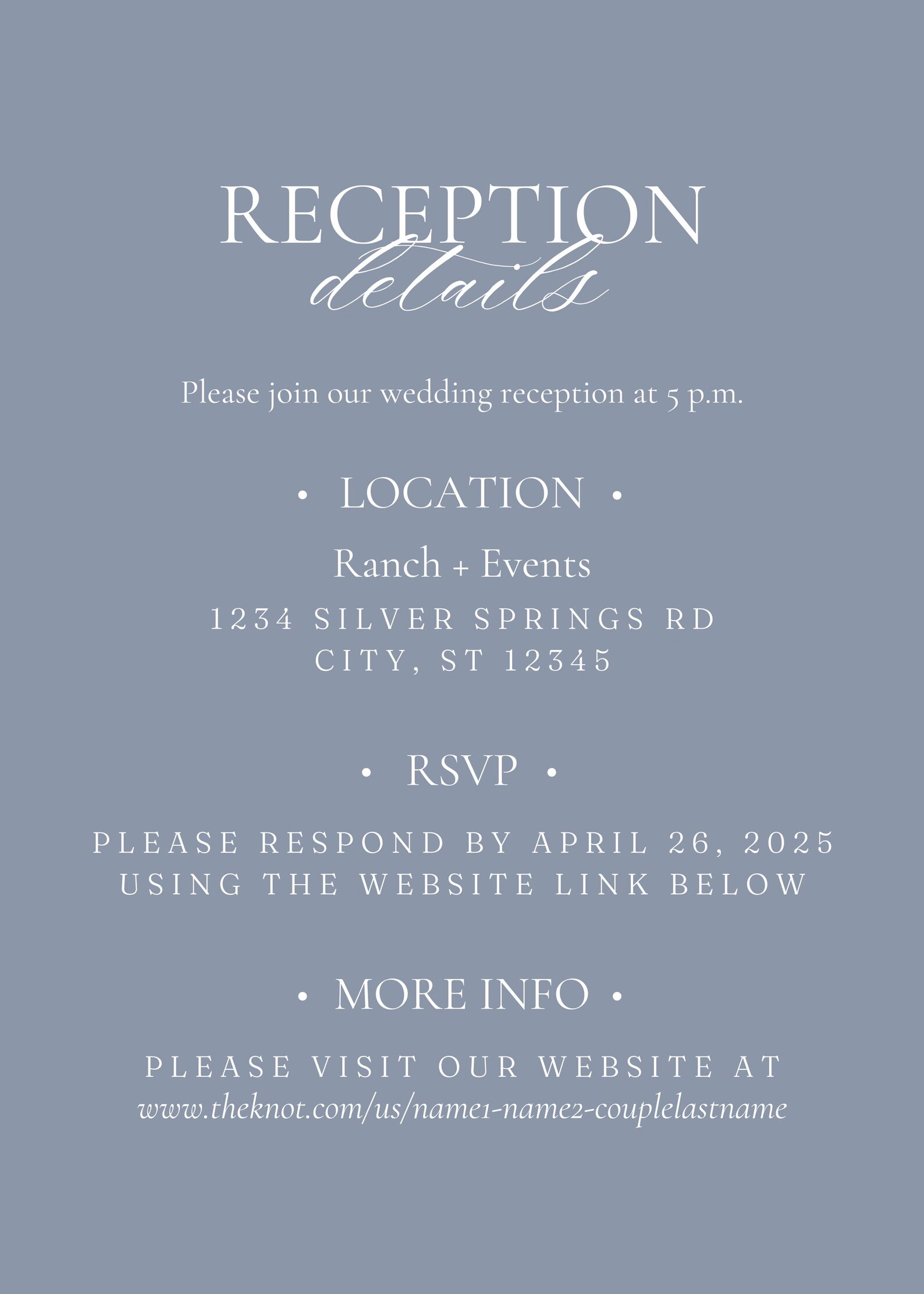 Blue Floral Cottagecore Wedding Invitation | Editable Canva Template ...