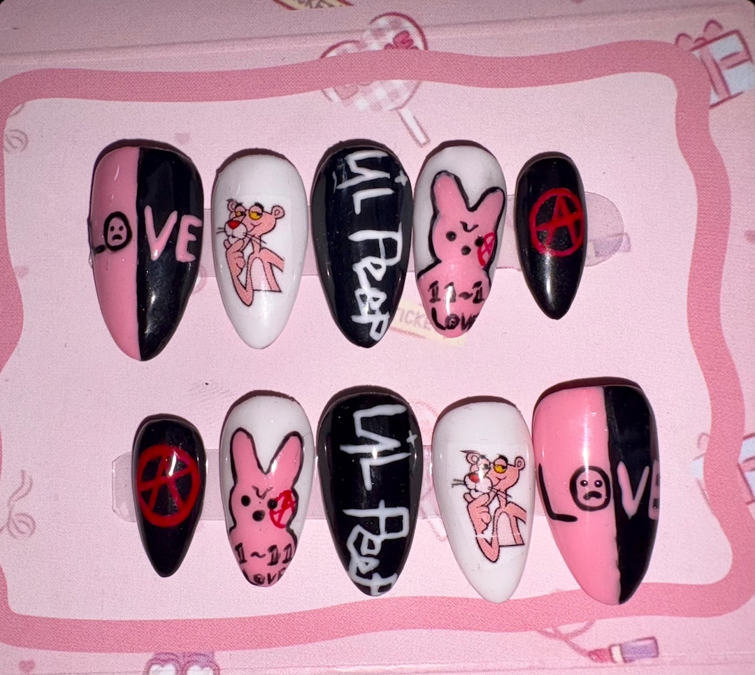 Lil Peep Custom Press on Nails Set - Etsy UK