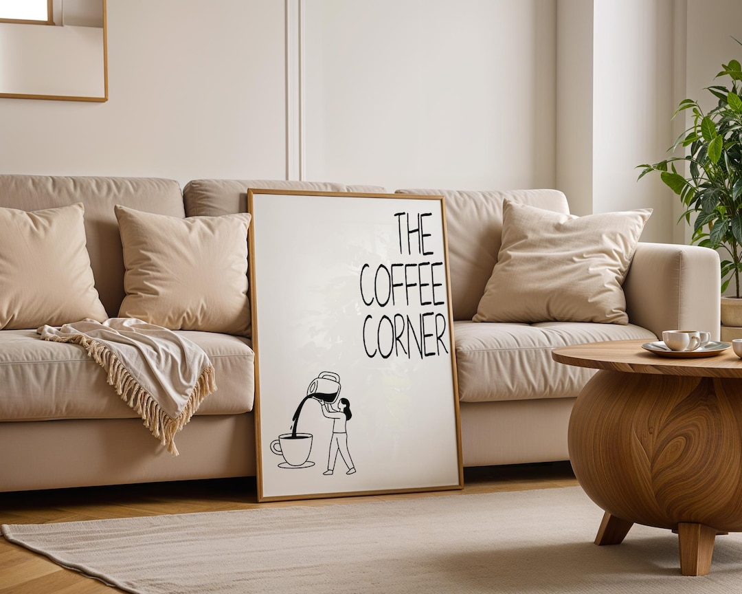 Coffee Corner Art Print: Funny Kitchen Decor (digital Download) - Etsy