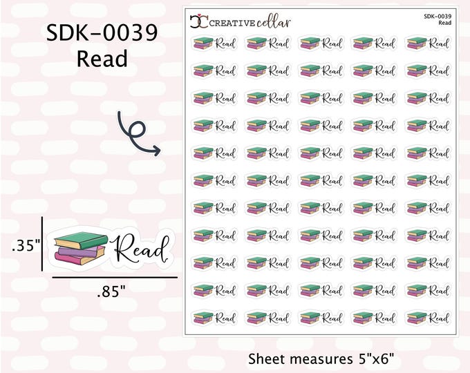 Reading Challenge Planner Stickers - Reading Planner Stickers - Reading ...
