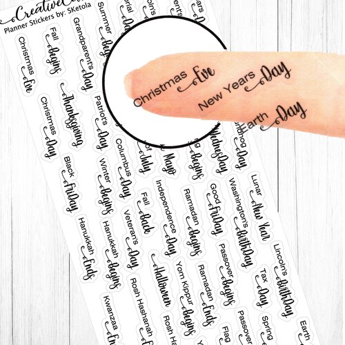 Months of the Year Script Planner Stickers - Etsy