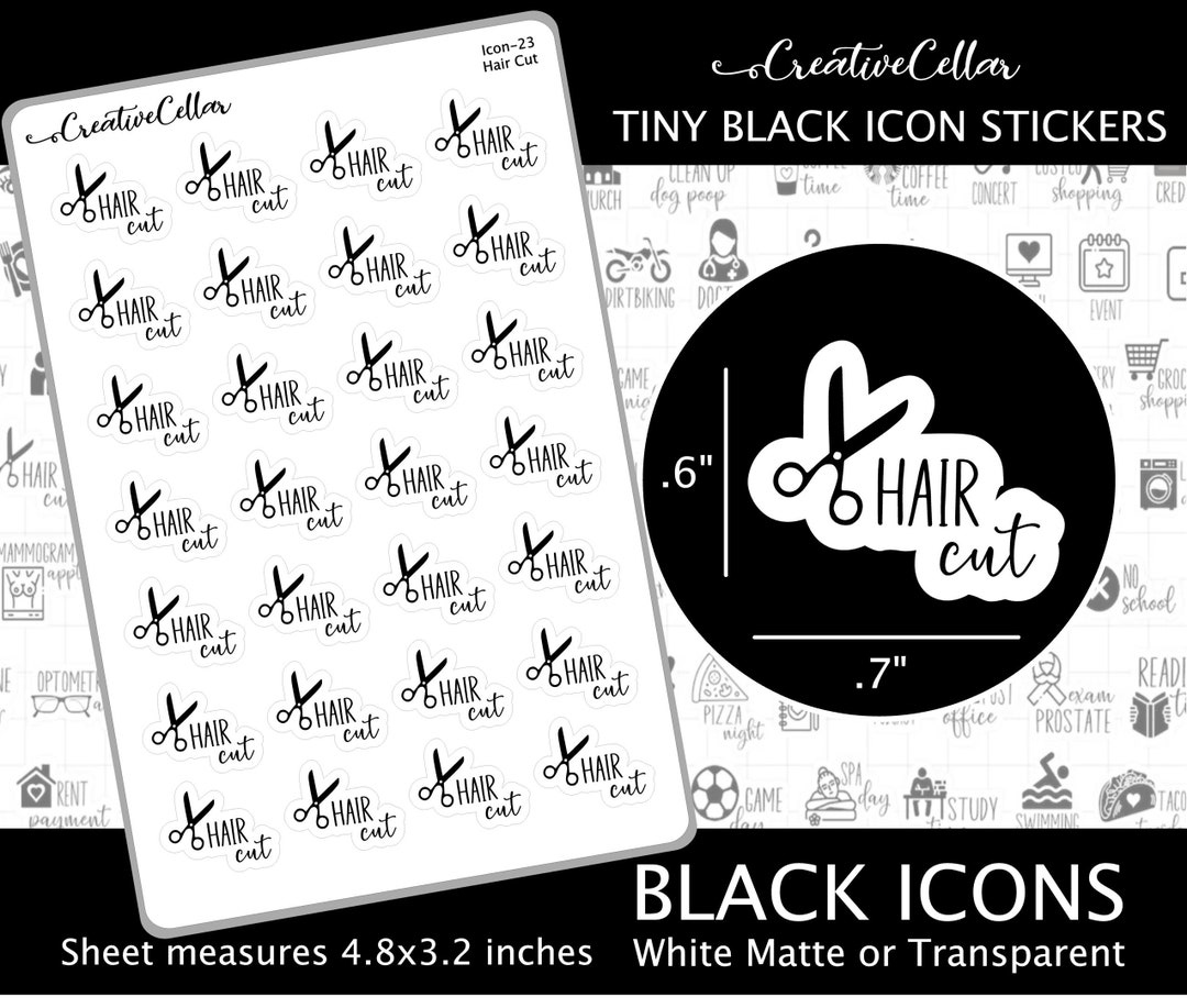 ICON-23 // Haircut Planner Stickers Salon, Beauty, Barber - Etsy