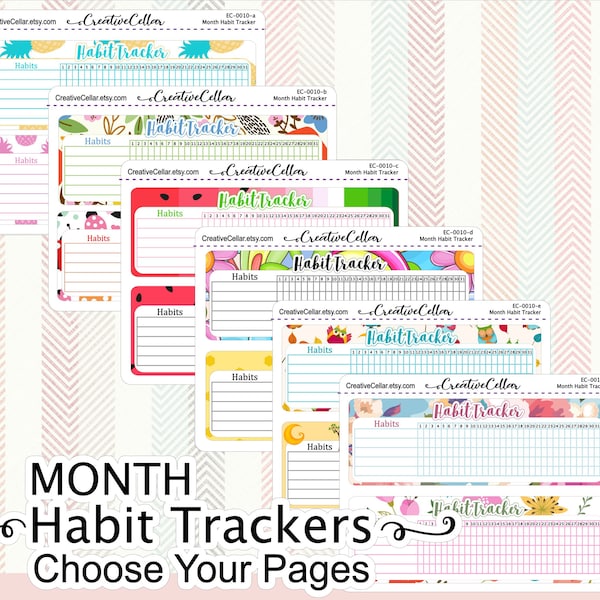 Habit Tracker Stickers - Etsy