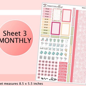 LD-K002 //laurel Denise Planner Sticker Kit - Pink Spring Weekly and ...