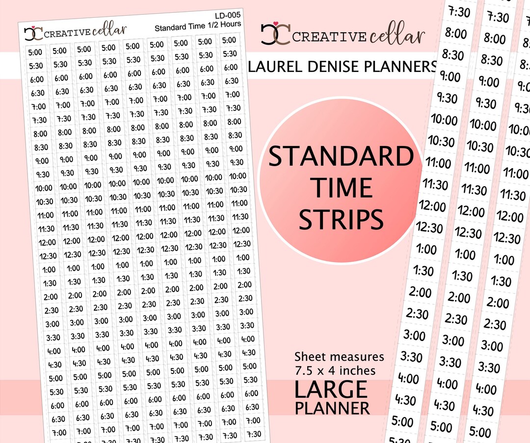 LD-005 // Time Strips Planner Stickers for the Laurel Denise Standard ...