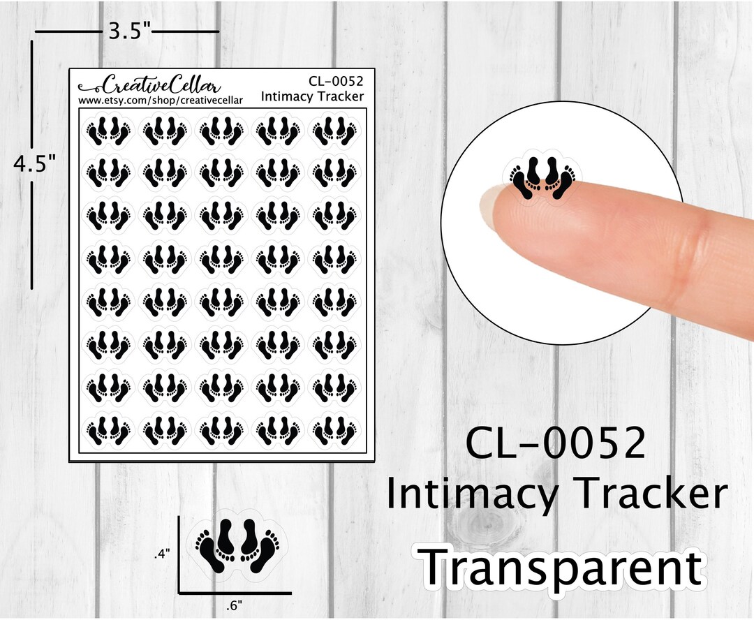 CL-0052 // Intimacy Sex Planner Stickers Transparent Tracker - Etsy