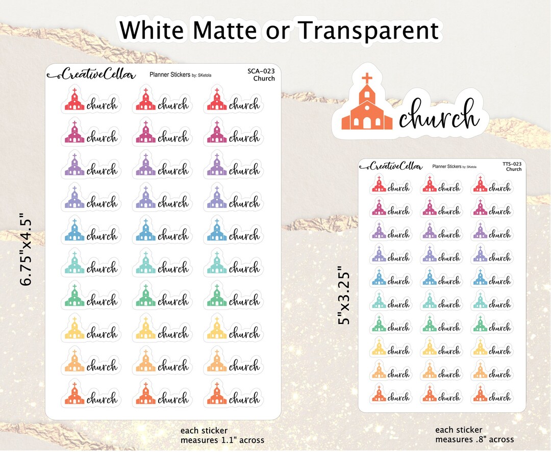 TTS-023 // Church Planner Stickers Religion Faith - Etsy