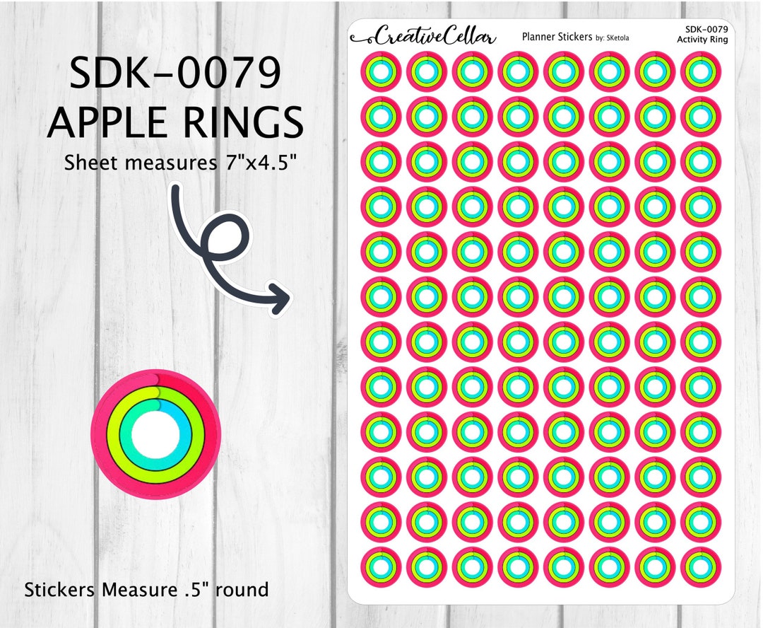 SDK-0079 // Ringe Planner Sticker 96 Aktivität Ring Sticker - Etsy.de