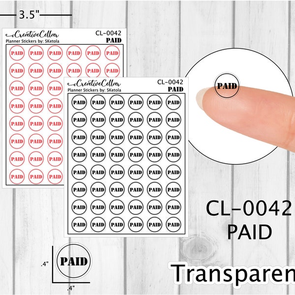 Paid Stickers - Etsy