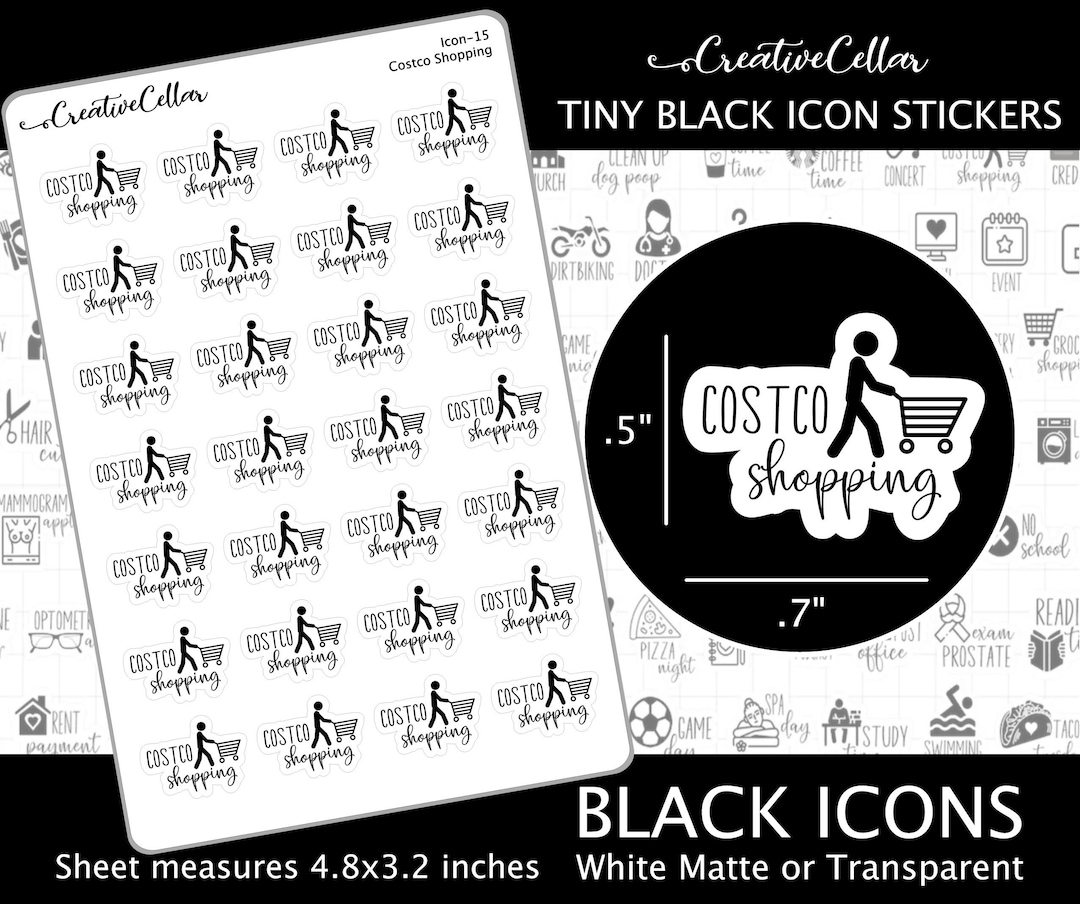 ICON-15 // Costco Planner Stickers Shopping - Etsy